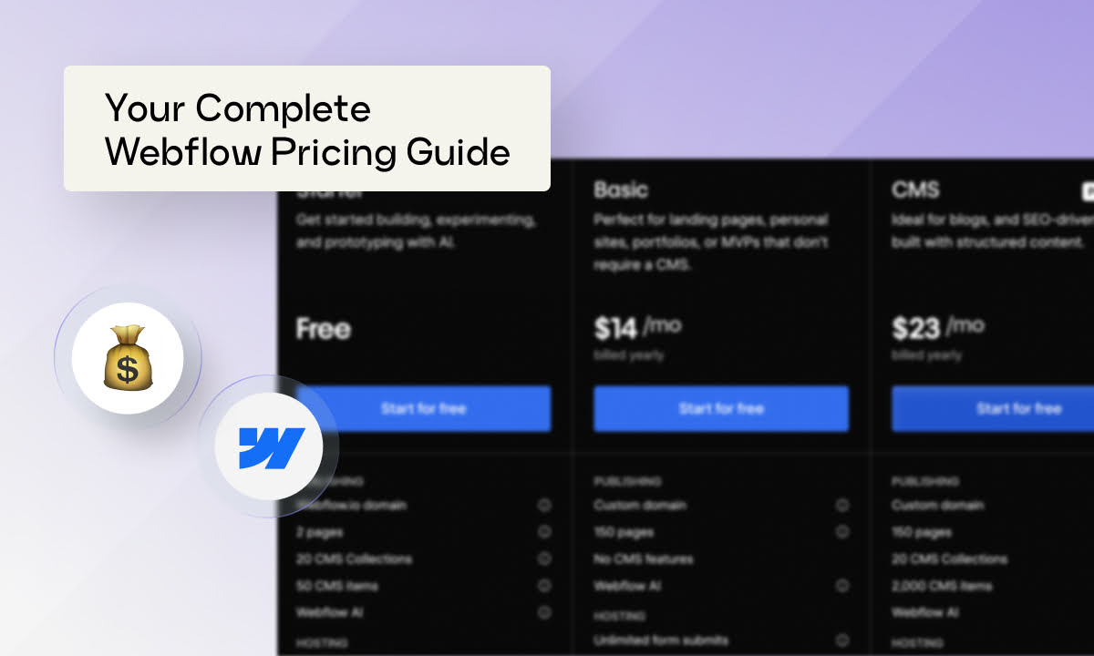 Webflow Pricing 2026 Overview: Free vs Paid Plans & Features
